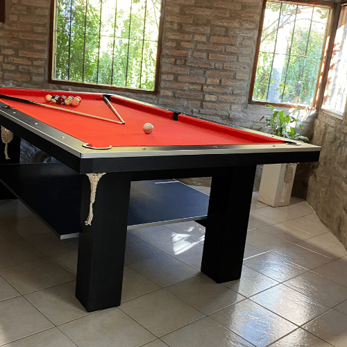 Mesa de Pool Silver Negra - Black Star Pool