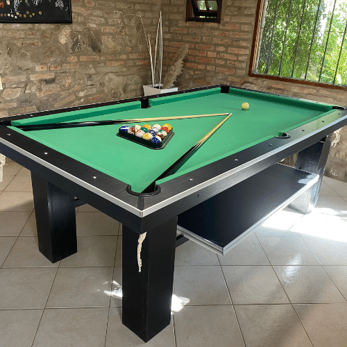 Mesa de Pool Silver Negra - Black Star Pool